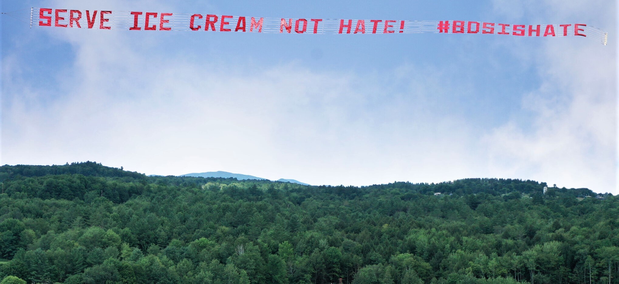 IAC flies banner over Ben & Jerry’s factory in Vermont: ‘Serve Ice ...