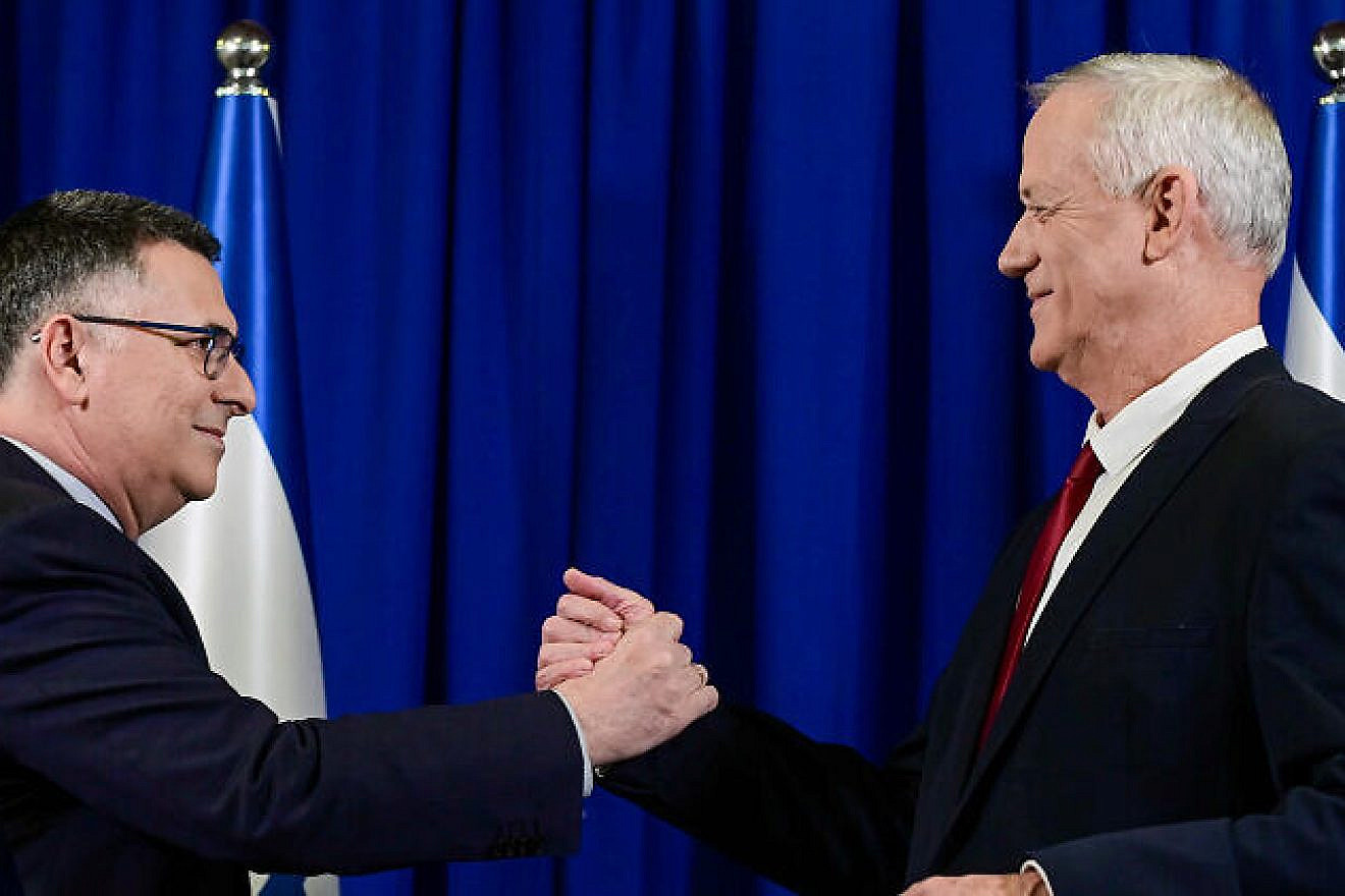 Gantz, Sa’ar announce merger of Blue and White, and New Hope parties ...