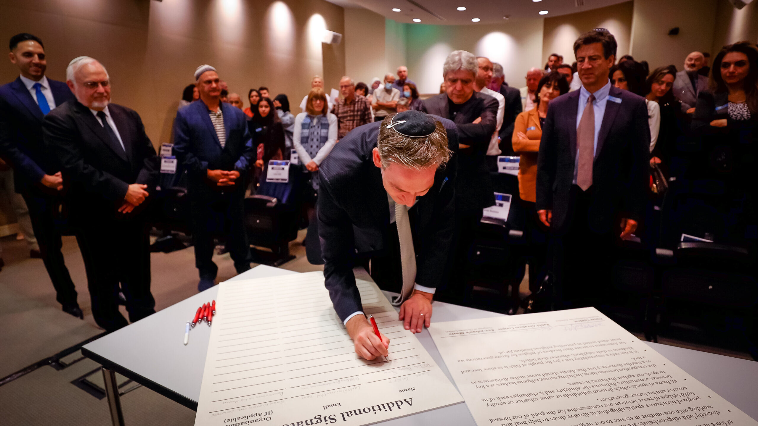 National American multifaith leaders come together to sign the historic ...