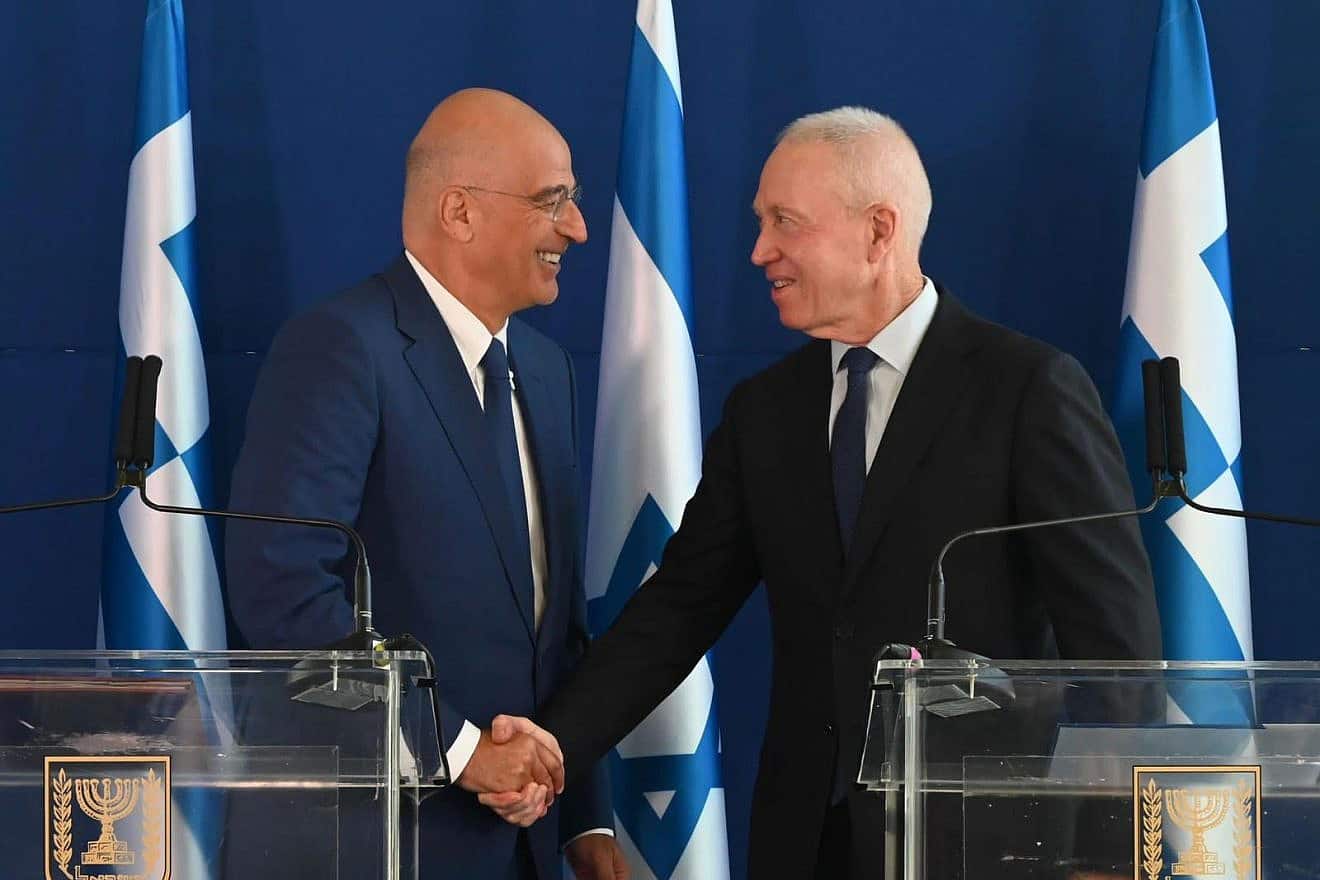 Israeli, Greek defense ministers meet in Tel Aviv - JNS.org