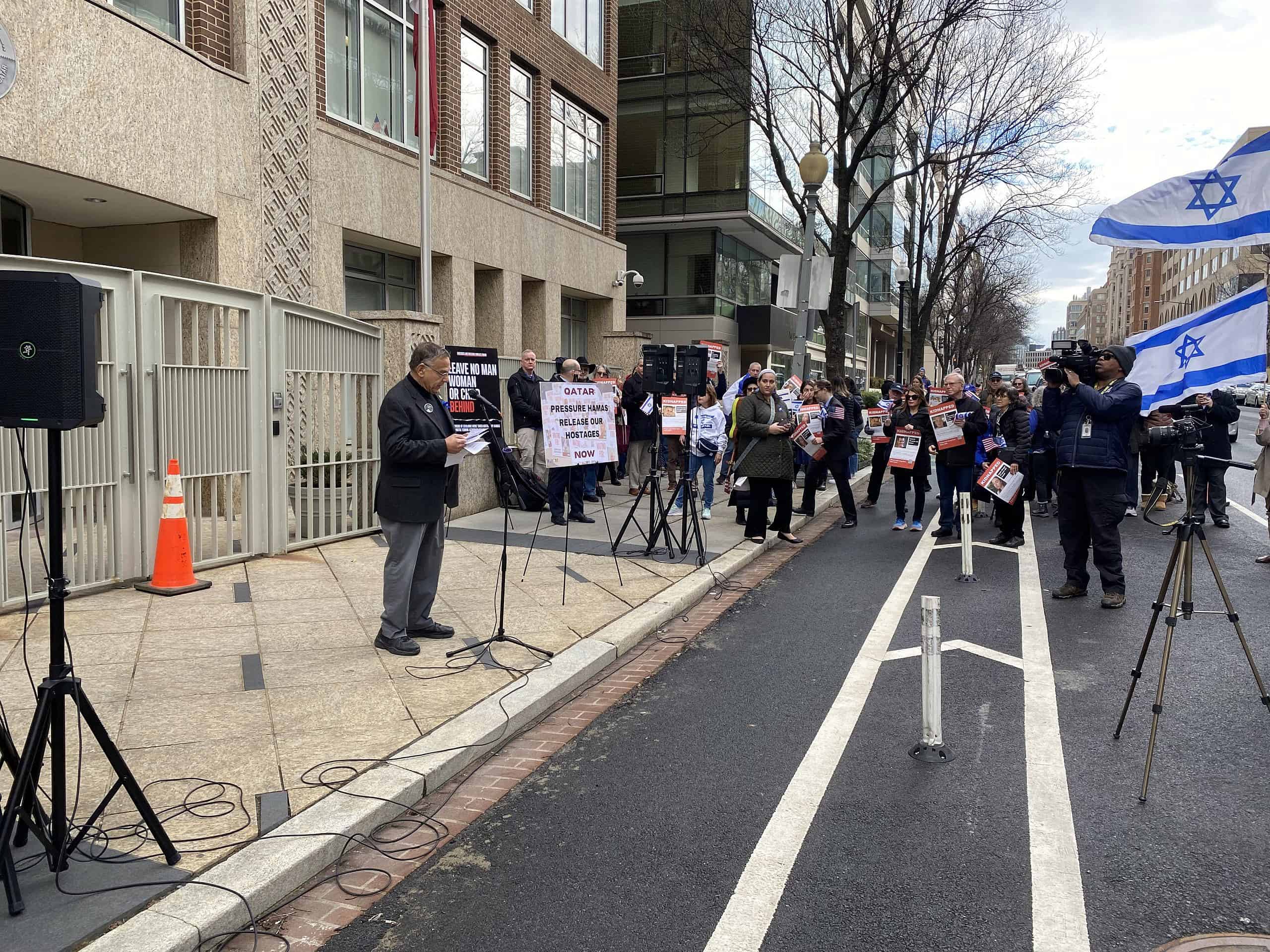 DC, NY, Ottawa Jews urge Qatar to help release hostages in Gaza - JNS.org