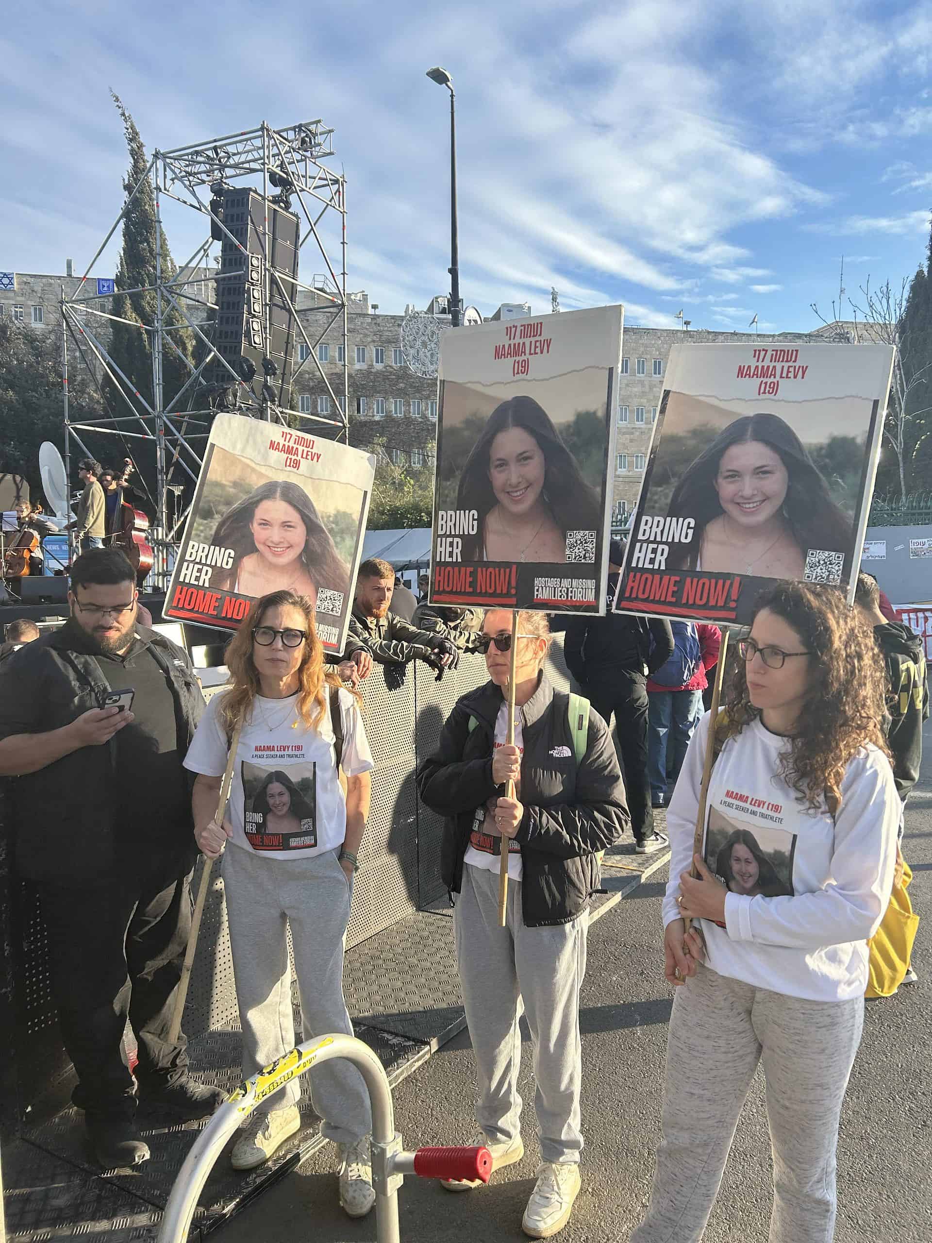 Aunt of hostage Naama Levy: Israelis must scream to bring them home ...